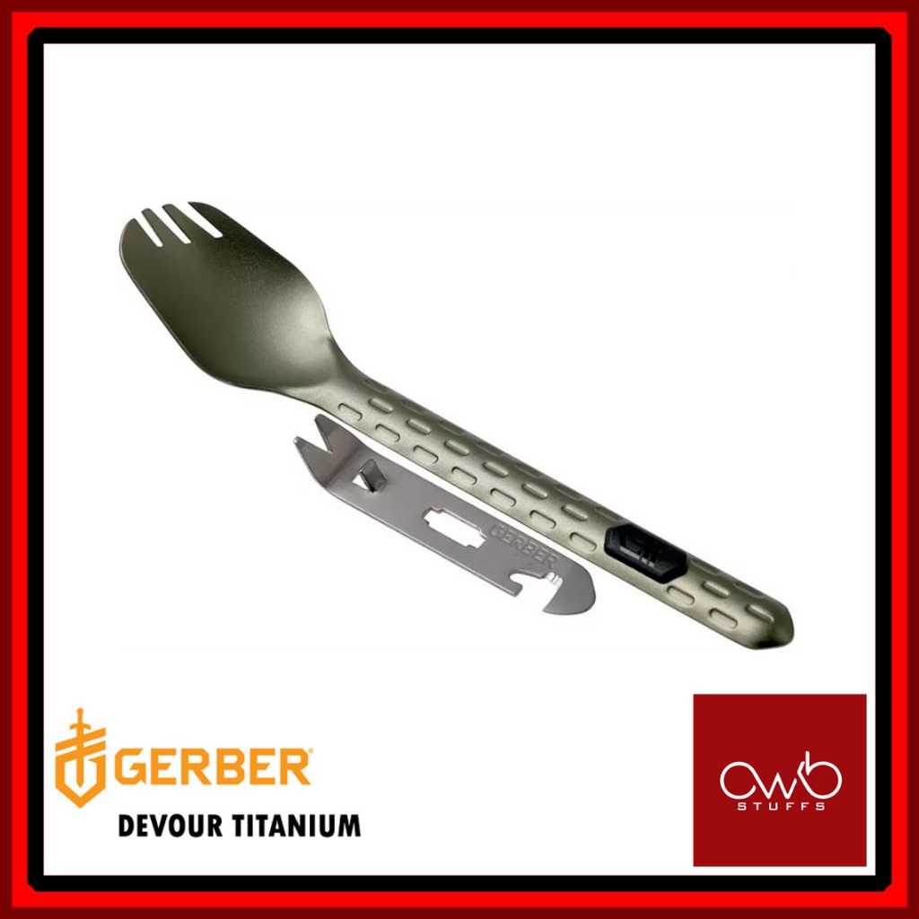 Gerber Devour Ti - Titanium Spork w/ Prybar Utility Tool | Shopee ...