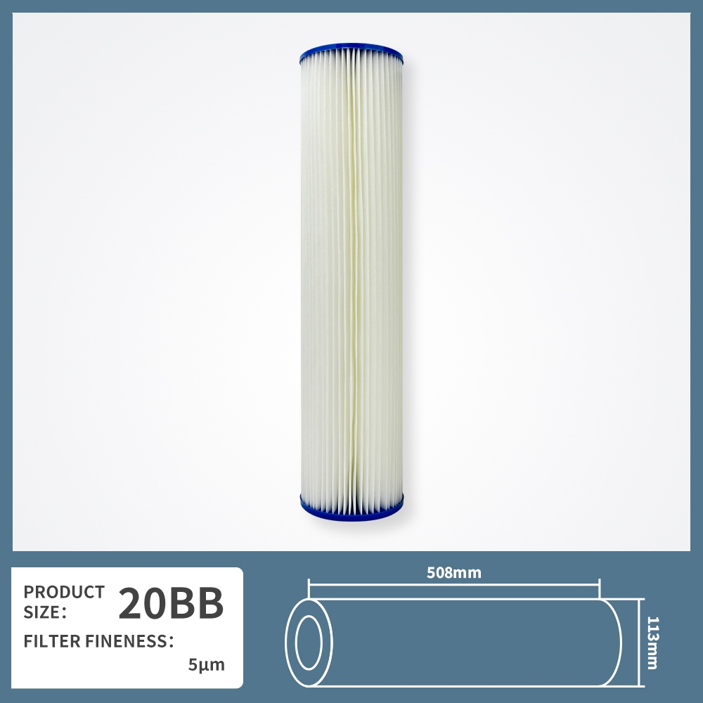 Pleated Washable Reusable Water Filter 20BB 5Micron(20"x4.5") | Shopee ...