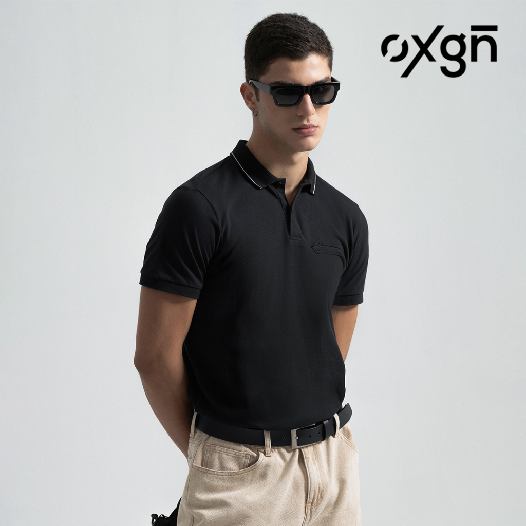 OXGN Naruto Shippuden Embroidery Pique Polo Shirt Men And Women (Black ...