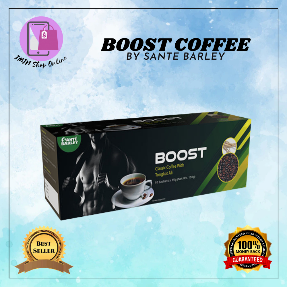 Sante Barley BOOST Coffee 15gx10's per box Classic Coffee with Tongkat Ali Sante BOOST Coffee ...
