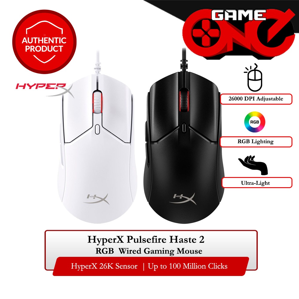 HyperX Pulsefire Haste 2 Ultra-Lightweight Wired Gaming Mouse with RGB ...