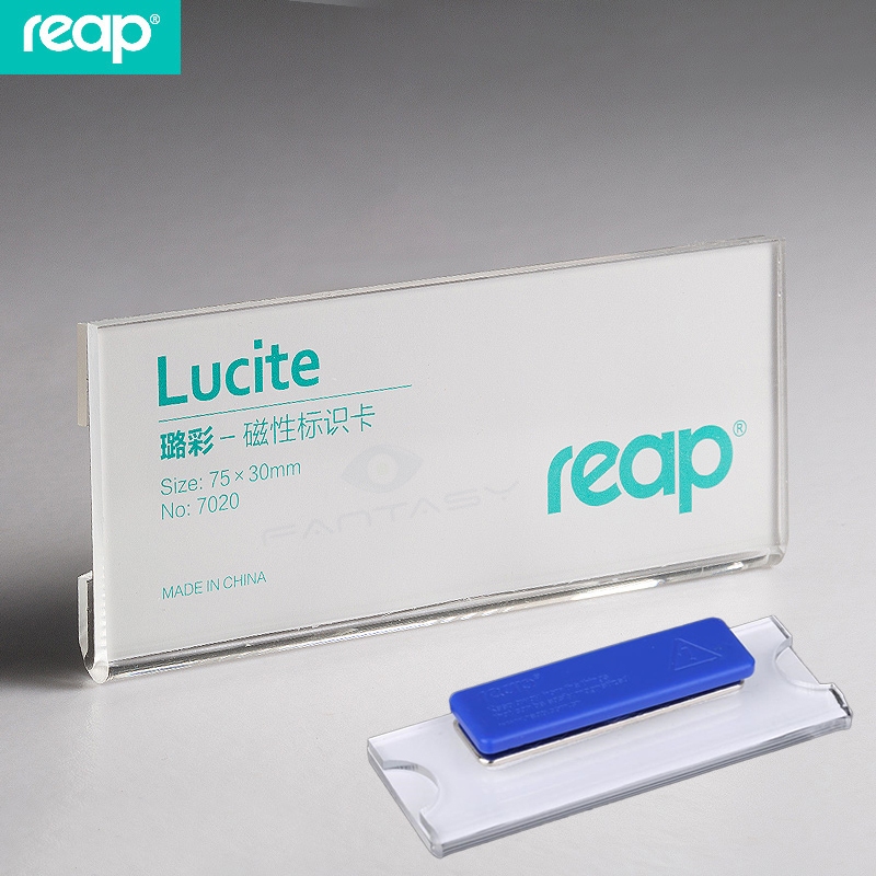 Authentic REAP Acrylic Lucite Magnetic Name Tag Badge Magnet Badges Id ...