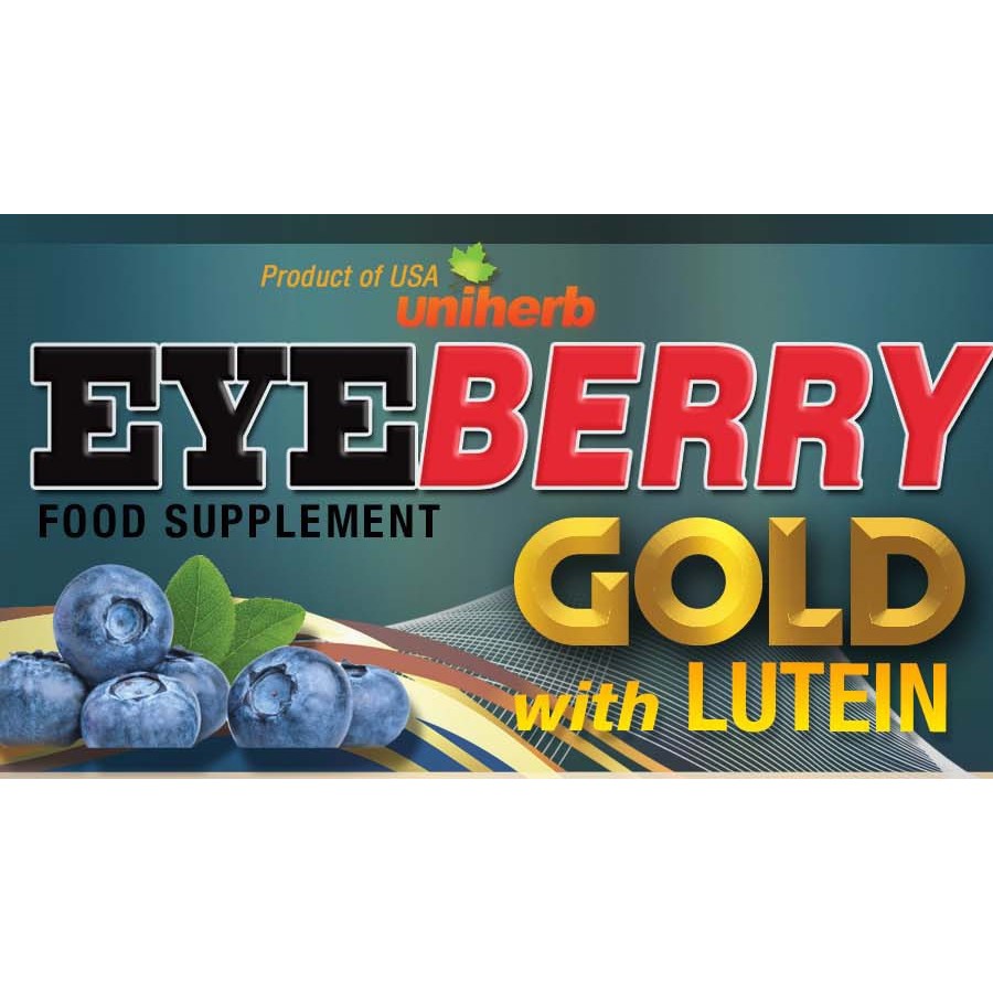 EYEBERRY GOLD with LUTEIN Food Supplement (50 and 100 capsules ...