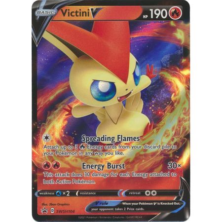 Victini V - SWSH104 - Promo Pokemon V Battle Deck Victini vs. Gardevoir ...
