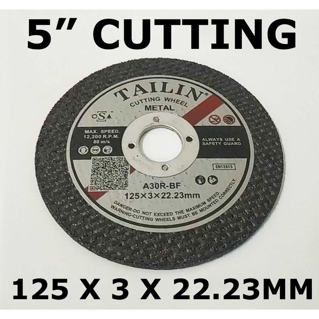 ( 2 PCS ) ORIGINAL TAILIN CUTTING DISC 5" ( 125 X 3 X 22.23MM ) FOR ...