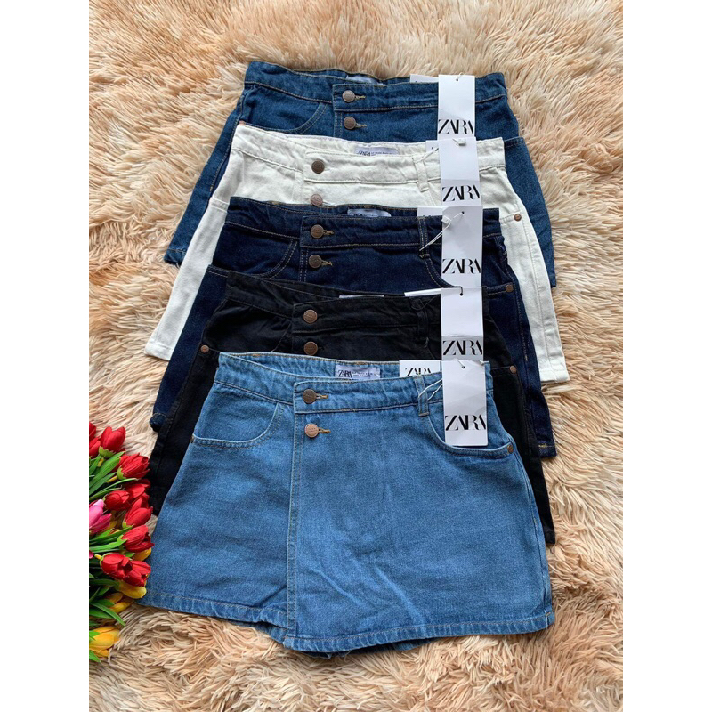Z@ra SKORT /PALDA SHORT Denim(non stretch) | Shopee Philippines