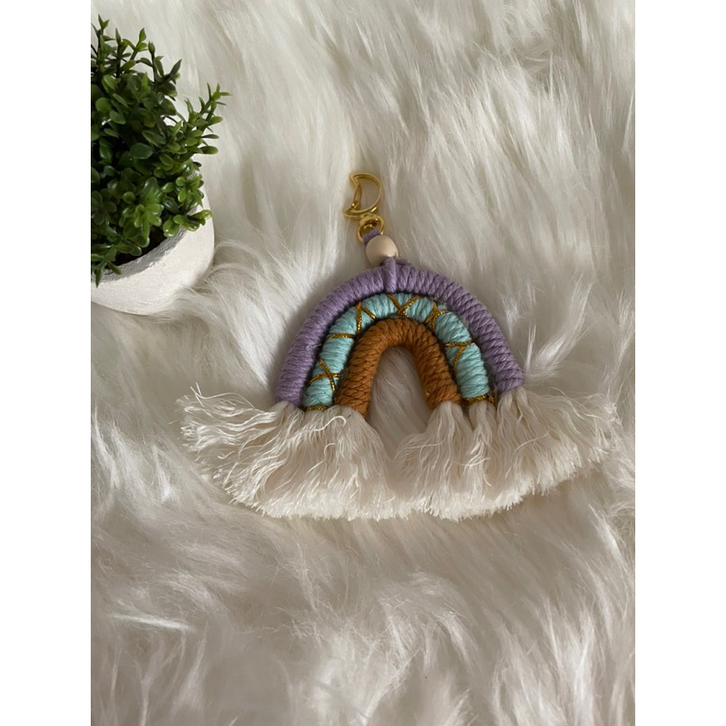 Rainbow Macrame Keychain/Magnet | Shopee Philippines