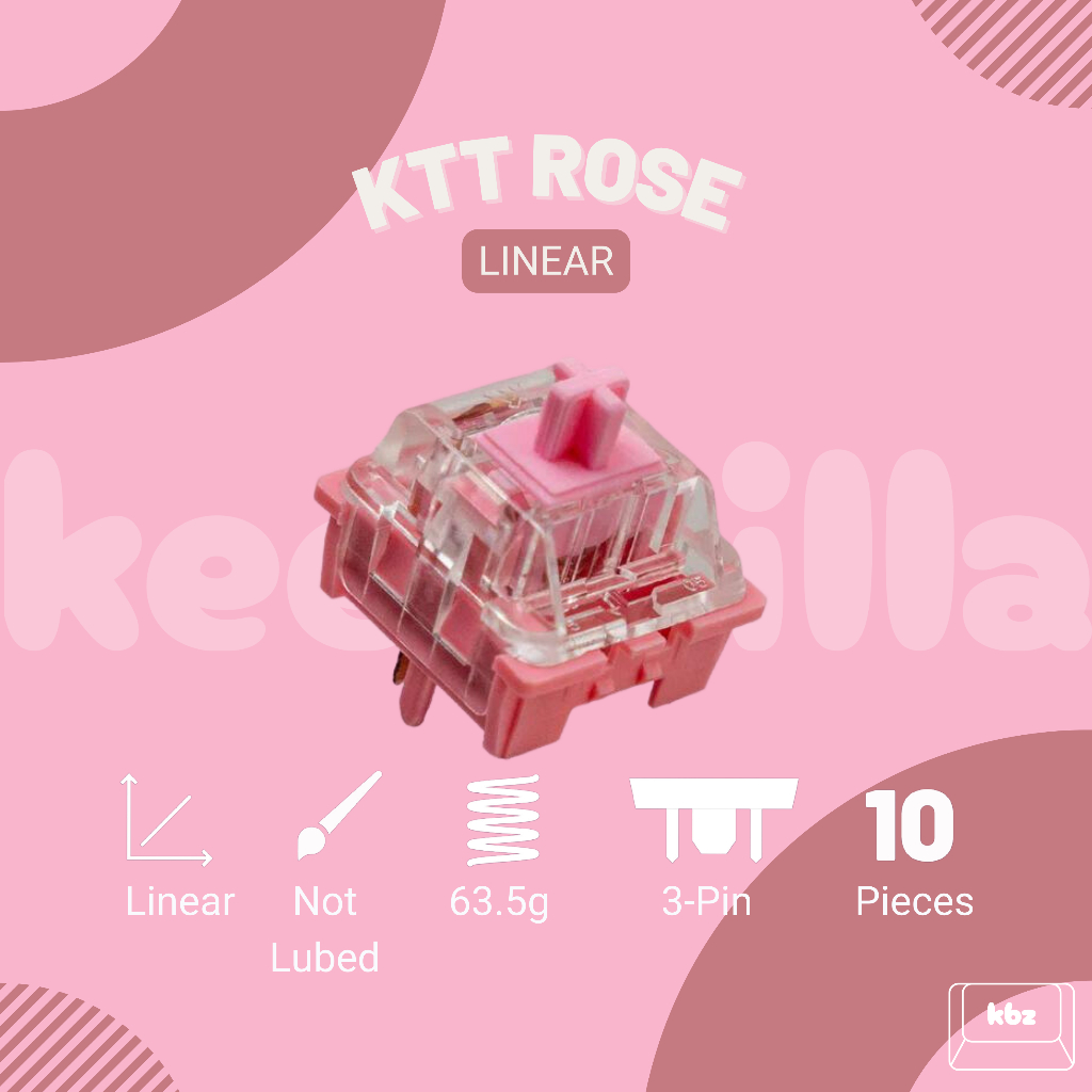 KTT Rose Linear Switch Mechanical Keyboard Switch SMD LED 3 pin 10 pcs ...