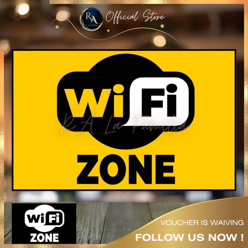 R.A PVC WIFI ZONE SIGN. HIGH QUALITY PRINT | Shopee Philippines