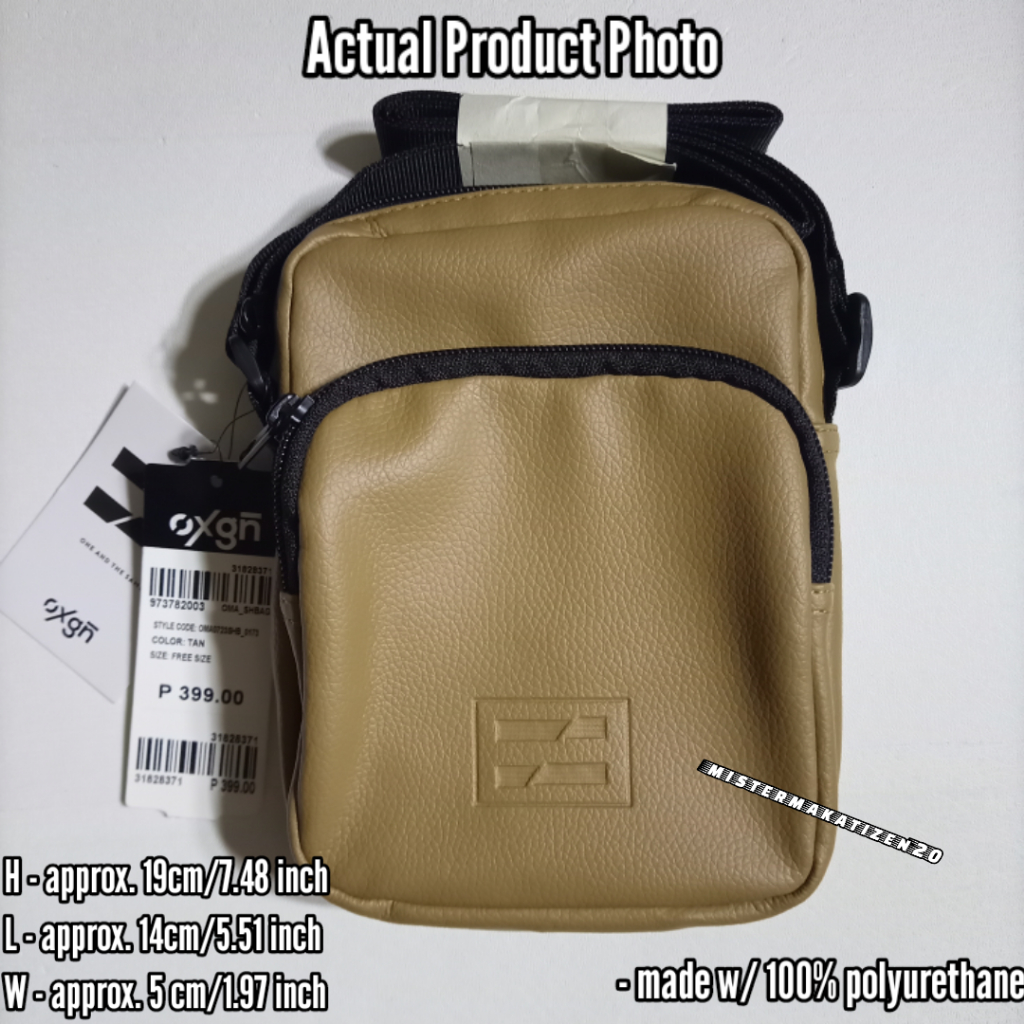 OXGN COED Mini Sling Bag For Men And Women (Tan) | Shopee Philippines