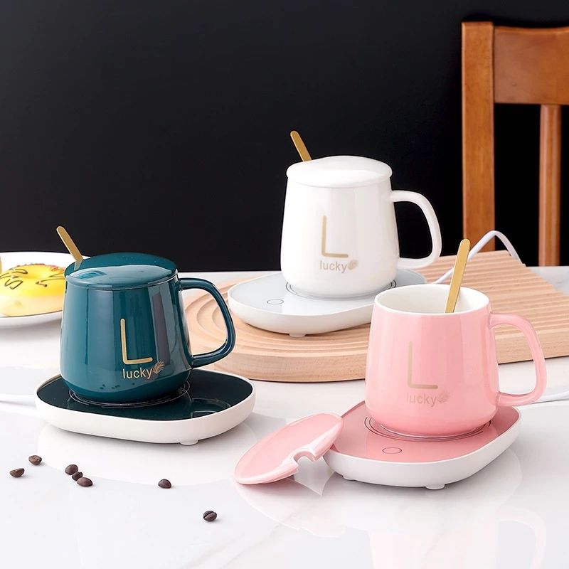 Ceramic Coffee Mug with Electric Heater 55 Degree Unique Design Milk ...