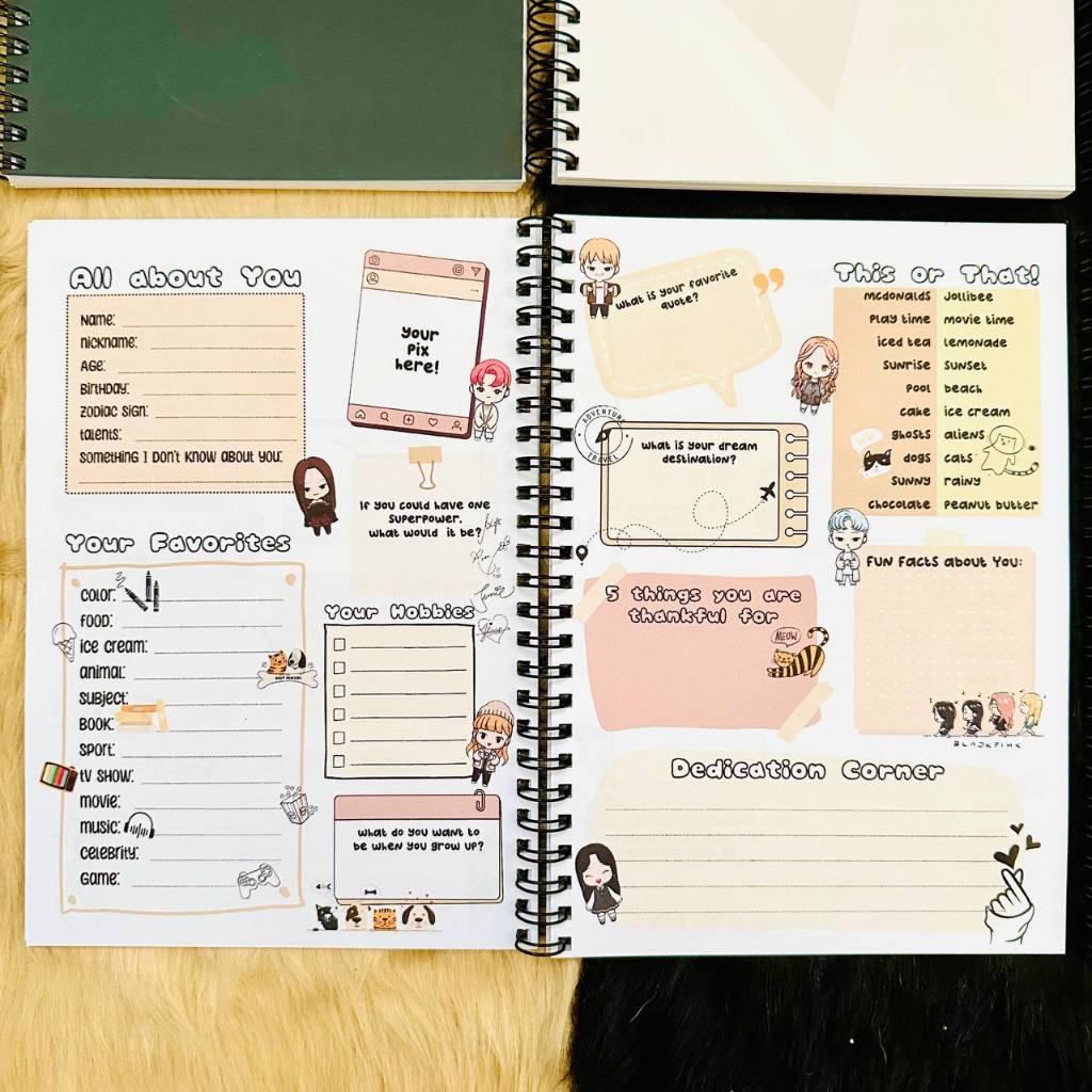 Slambook (slumbook, autograph notebook, Q&A notebook for kids, teens ...