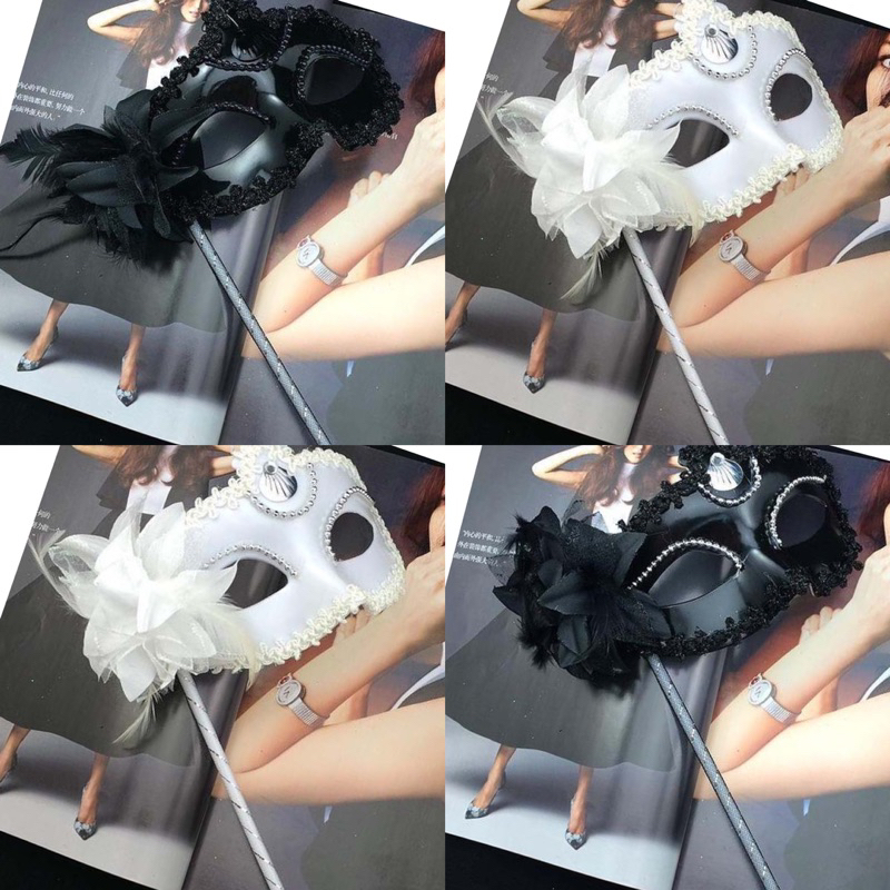 Venetian Mask with NOT removable stick Masquerade Party Glamour ...