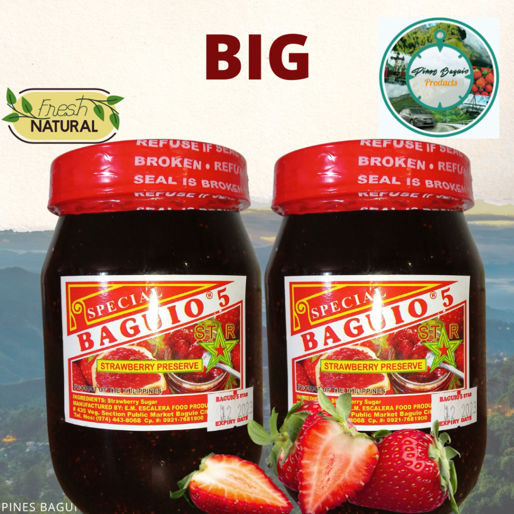Baguio Fresh Strawberry Jam Whole Berry ( DUO DEALS) | Shopee Philippines