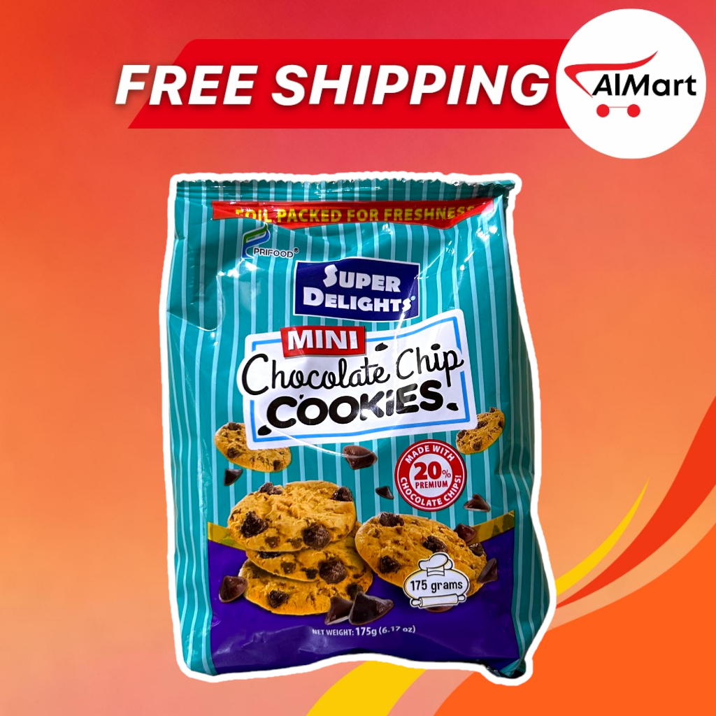 SUPER DELIGHTS MINI CHOCOLATE CHIP COOKIES (200 GRAMS) | Shopee Philippines