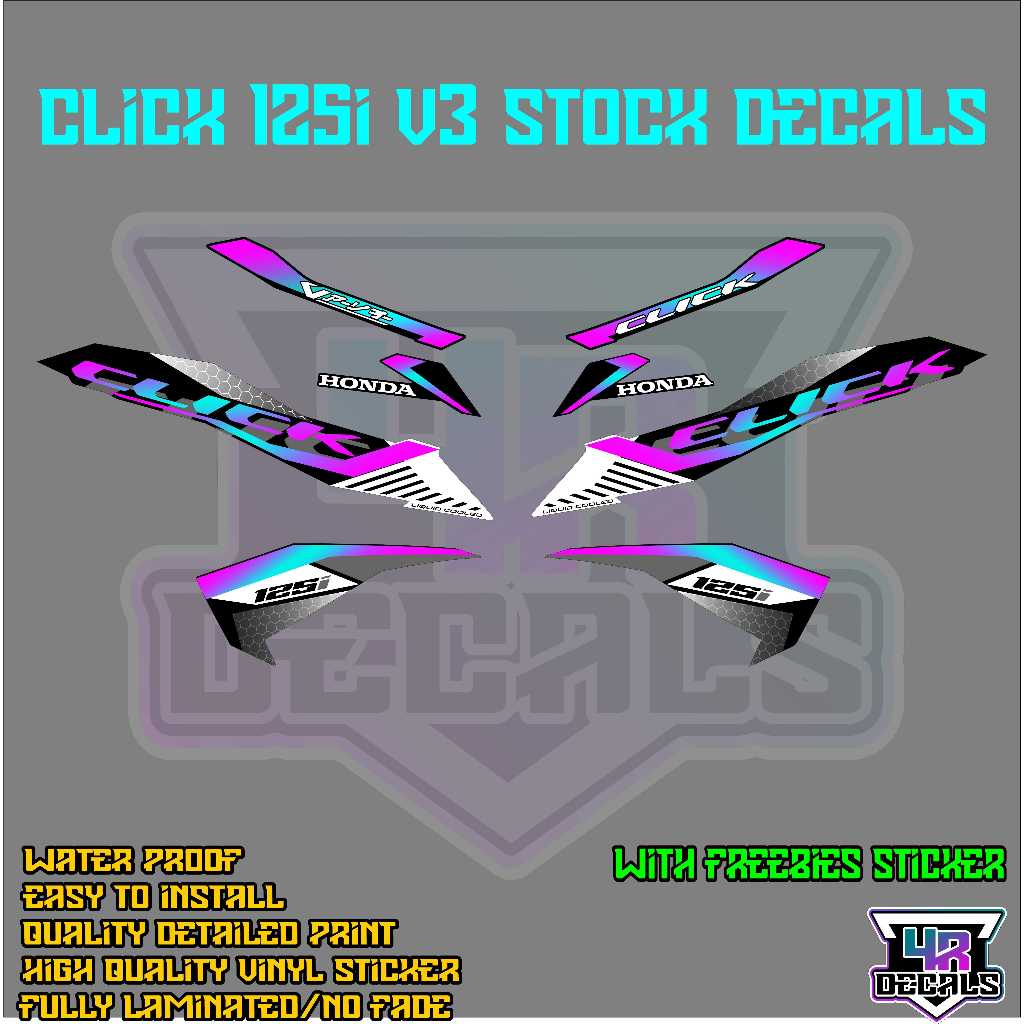 HONDA CLICK 125i V3 STOCK DECALS | Shopee Philippines