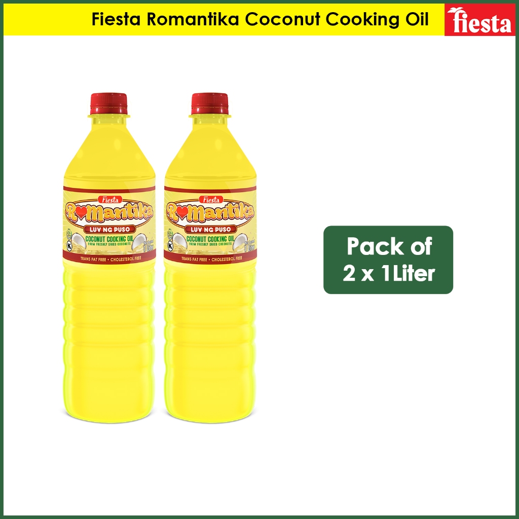 Fiesta Romantika Coconut Cooking Oil 1 Liter | Pack of 2 | Mantika ...