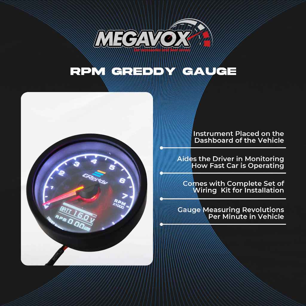Revolutions Per Minute (RPM) Greddy Gauge | Shopee Philippines