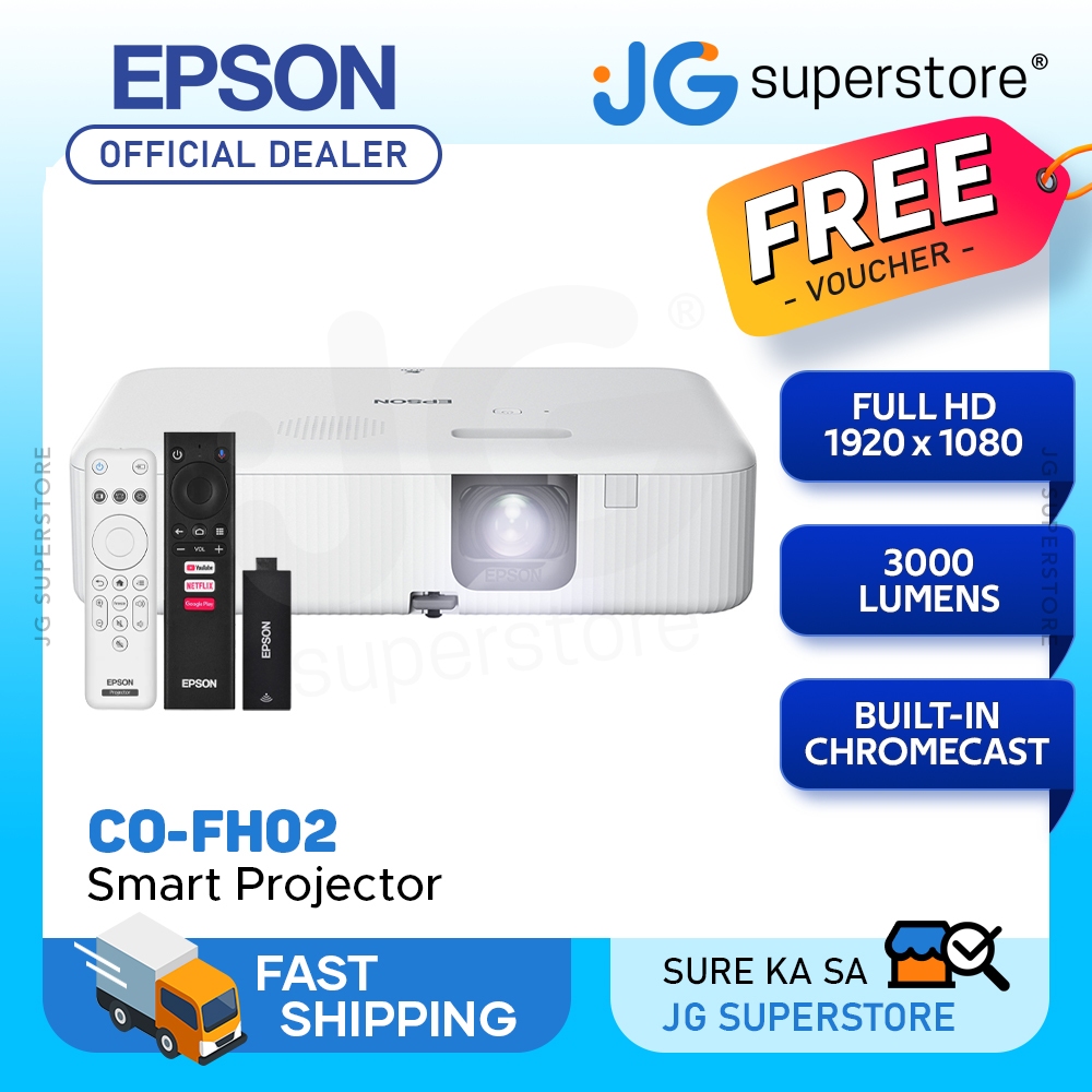 Epson CO-FH02 Full HD Smart Projector 3000 Lumens with Up to 391 ...