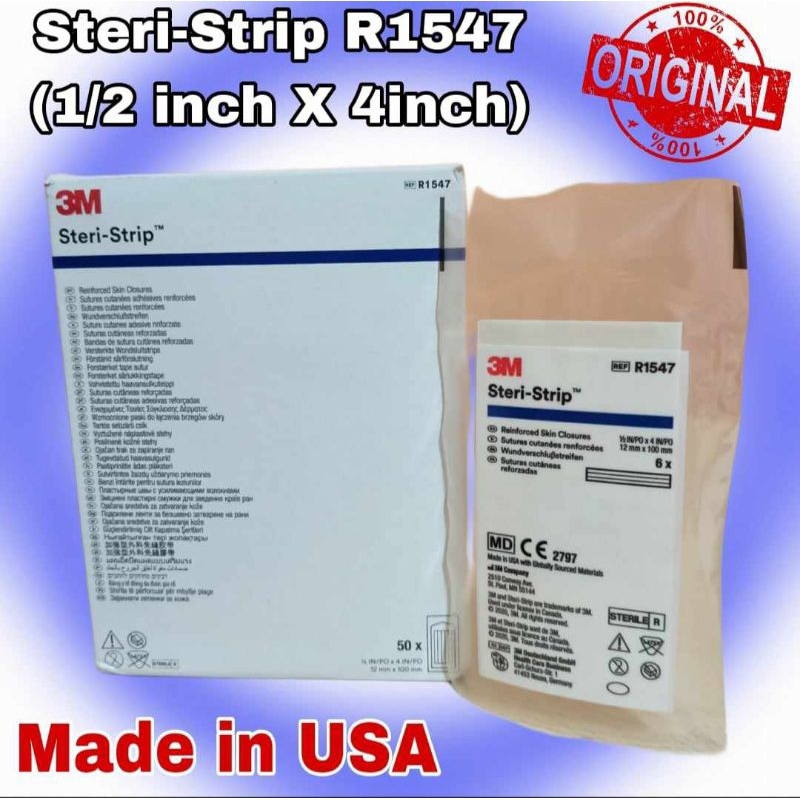 3M Steri Strip R1547 1/2inch X4 Inches (Sold Per pack) | Shopee Philippines