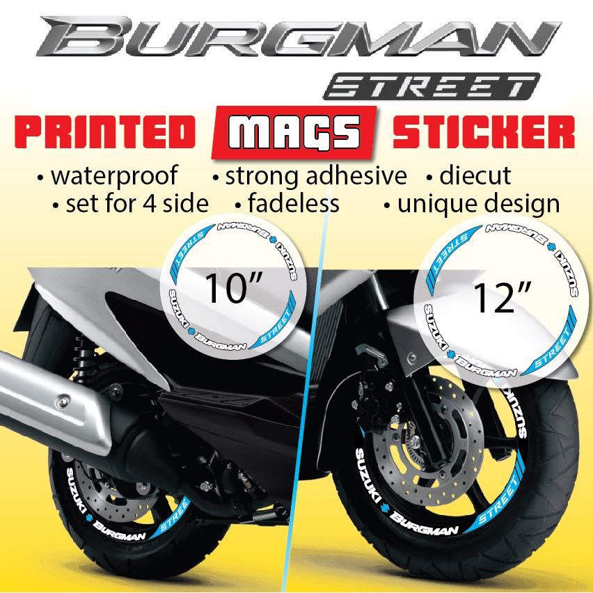 Burgman Street 125i printed MAGS decal sticker (set) | Shopee Philippines