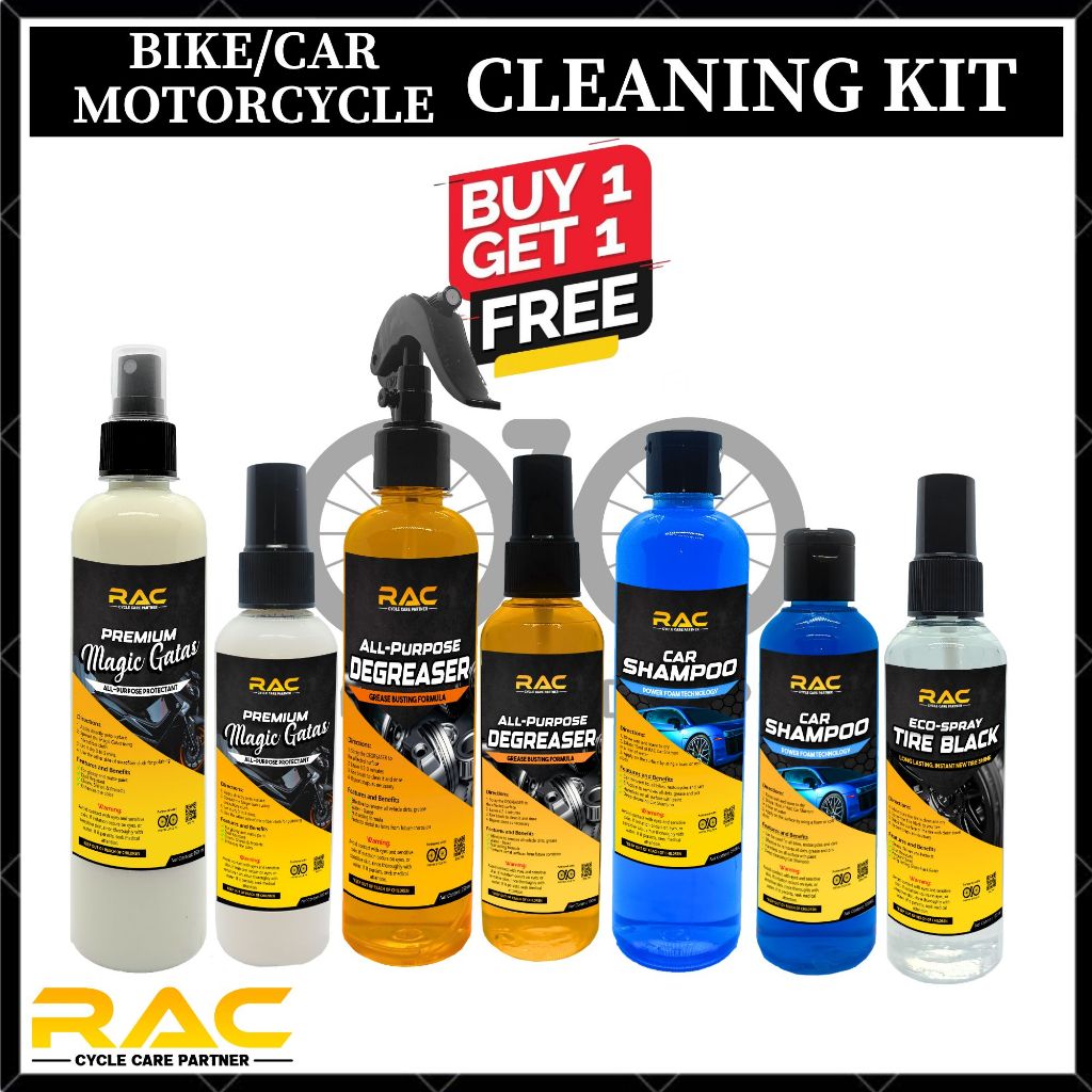 RAC All-Puspose Degreaser, Shampoo, Magic Gatas, Tire Black | Shopee ...