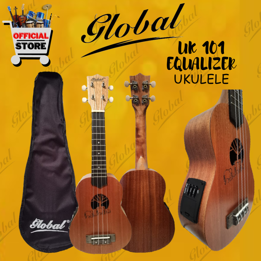 UKULELE GLOBAL UK-101 EQ WITH BAG | Shopee Philippines