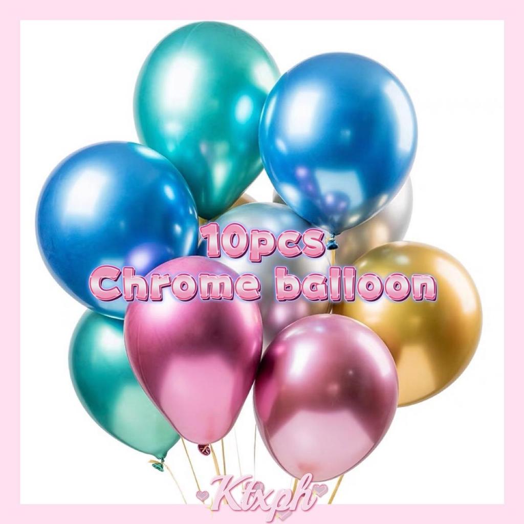 Chrome balloon 10pcs metallic latex chromium balloon birthday party ...
