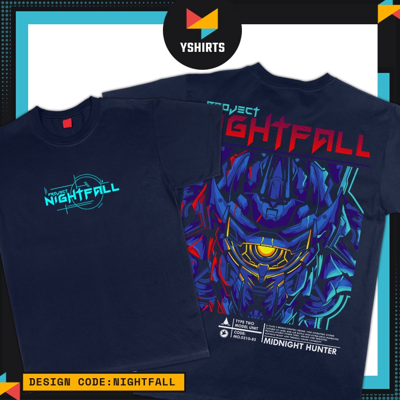 YSHIRTS Nightfall Design Graphic Printed Tees Midnight Blue Tshirt ...
