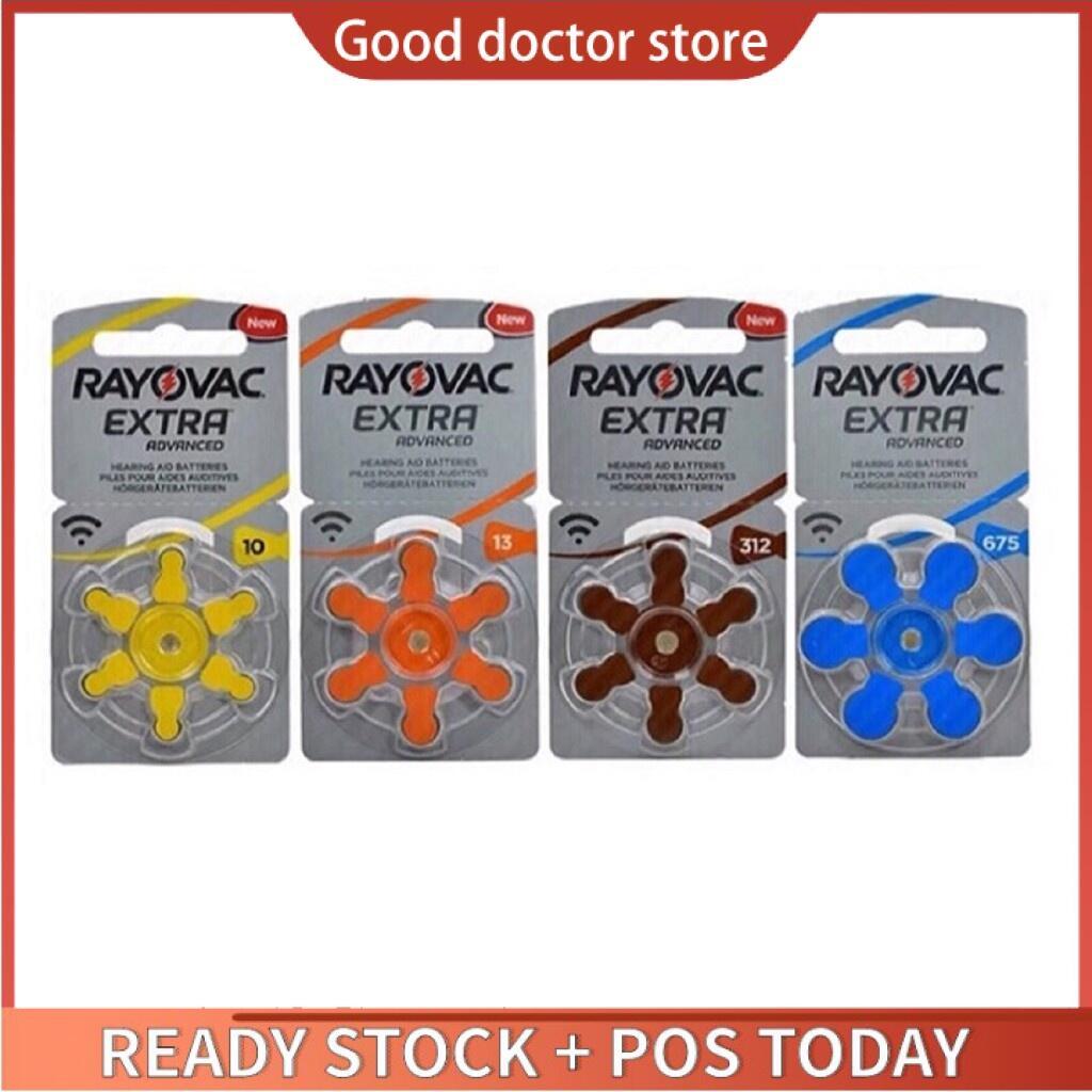 6Pcs Rayovac Extra Zinc Air Performance Hearing Aid Batteries A13 A312 A675 A10 Hearing Aid ...