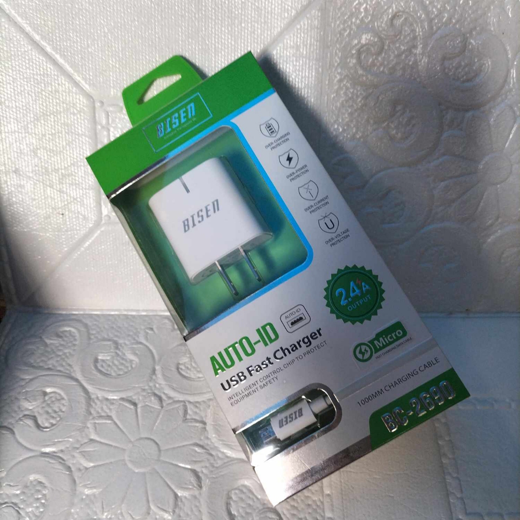 BC-2690 Bisen Fast Travel Charger Android Micro Type-C IOS | Shopee ...