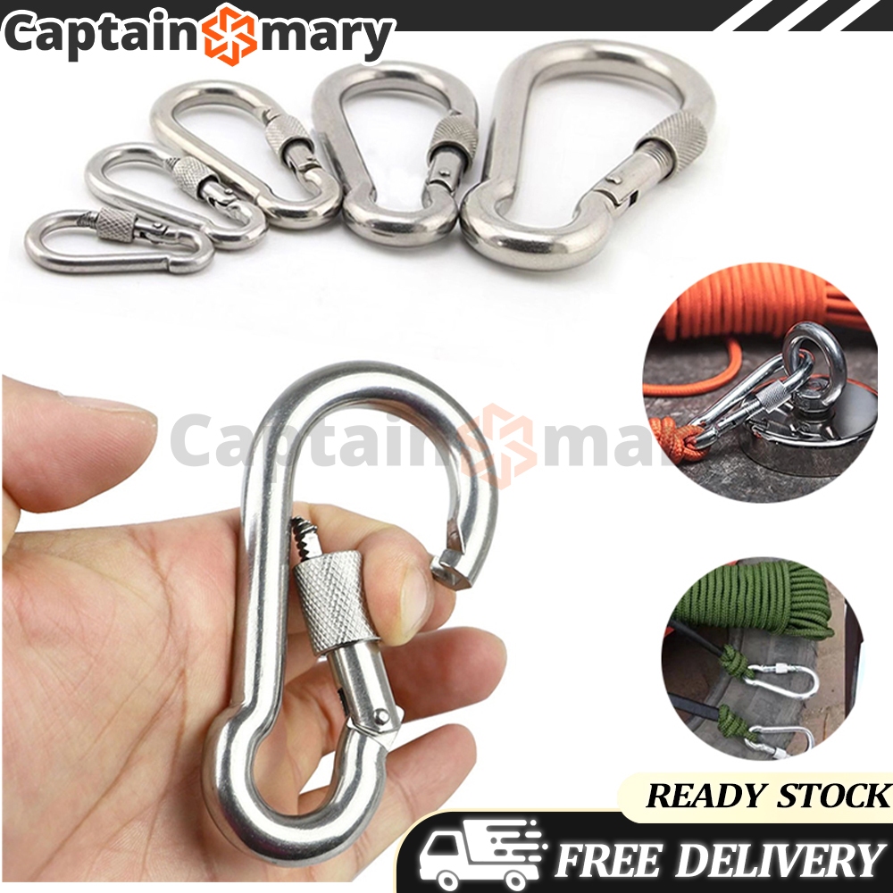 Metal Lock Carabiner Heavy Duty Hook Snap Clip D-Ring for Carabiner ...