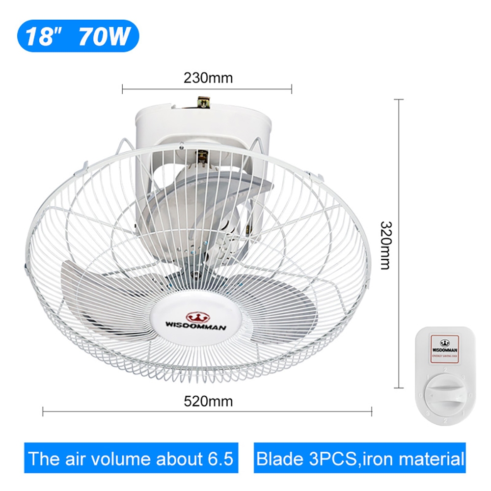 WISDOMMAN Orbit Fan Ceiling Fan Seiling Fan Shaking Head Ceiling ...