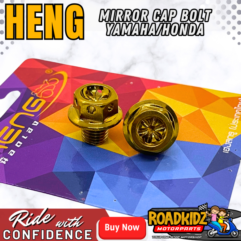 HENG SIDE MIRROR CAP BOLTS YAMAHA/HONDA (SIDE MIRROR BOLT) | Shopee ...