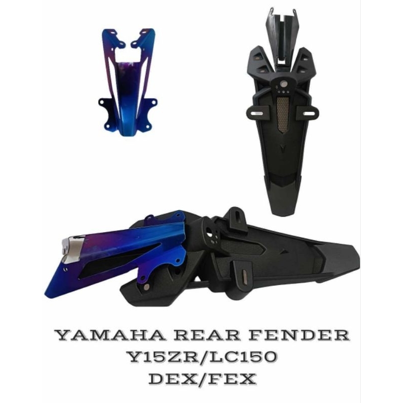 SLIM REAR FENDER WITH TITANIUM BACK PLATE FOR YAMAHA SNIPER 150 V1 AND ...
