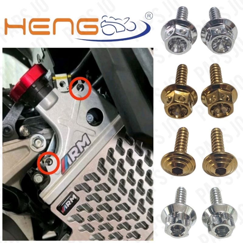 HENG RADIATOR SCREW BOLTS PCX160, ADV160, CLICK160 2PCS | Shopee ...