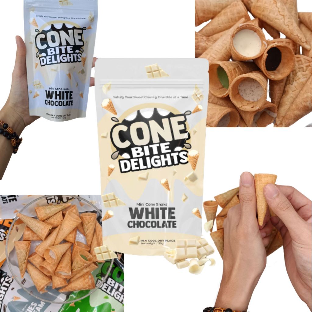 CONE BITE DELIGHTS Chocolate Cone Tip Bite-size Sundae Snacks 120g ...