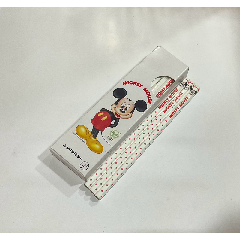 Disney Mickey Mouse UNI Mitsubishi Pencil HB 2B 6pcs 12pcs | Shopee Philippines