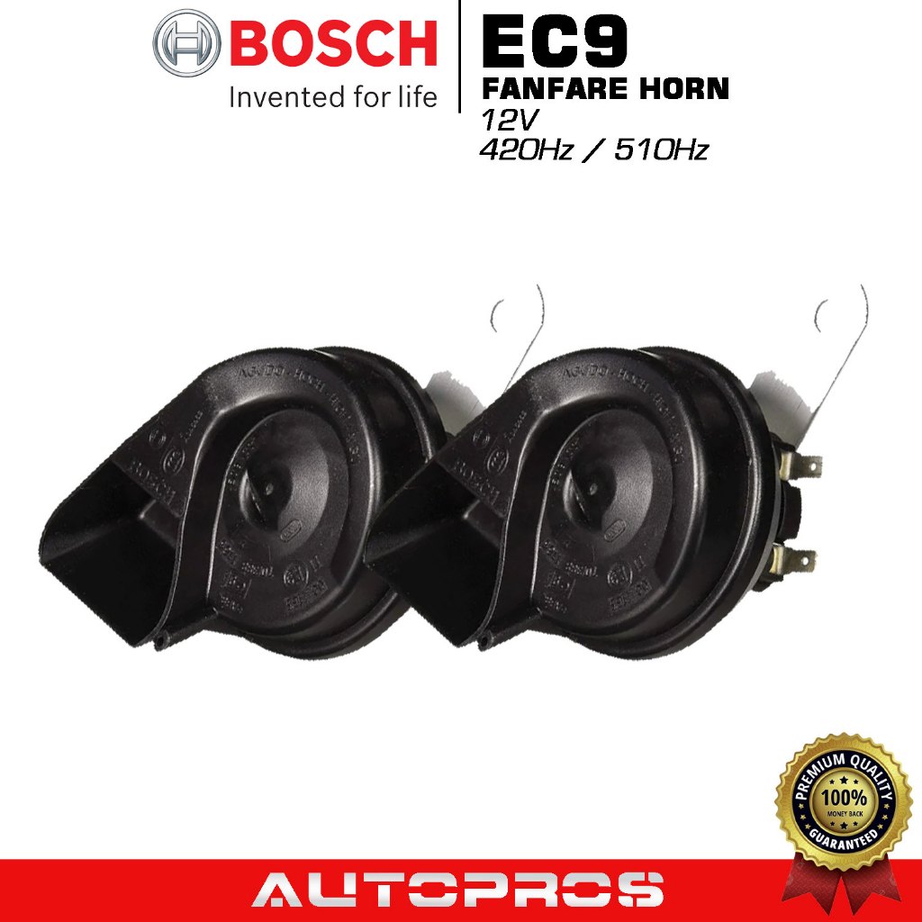 BOSCH EC9 Fanfare Horn Wafer High and Low Tone Horn 1 SET - 12 Volts ...