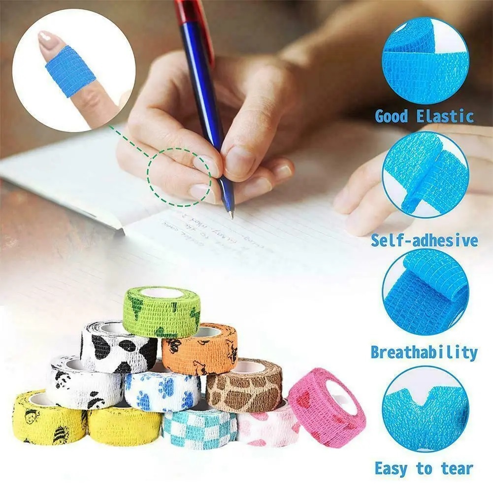 1 Roll Finger Writing Bandage Ballpen Pencil Pen Guard Cover Self ...