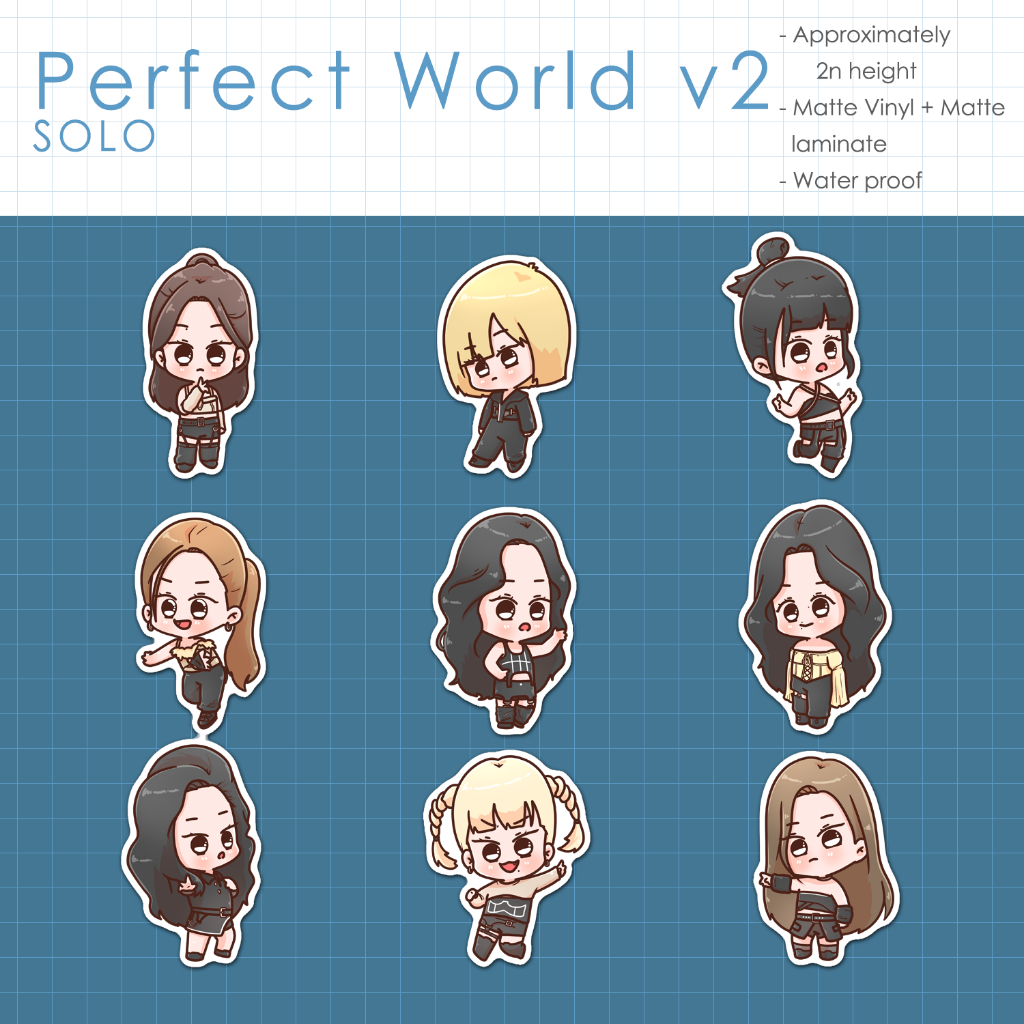 (SOLO) Perfect world v2 sticker set | Shopee Philippines