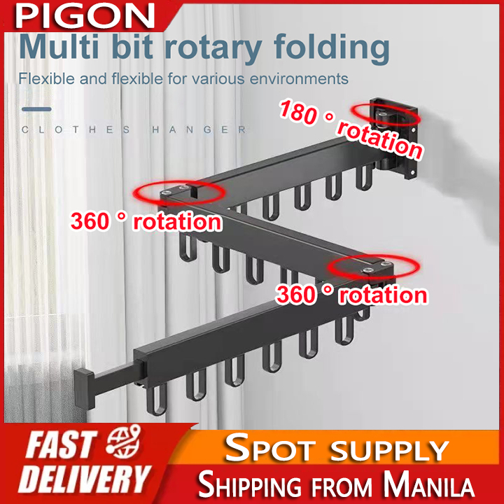 Foldable Balcony Wall-mounted Clothes Hanger Windows Clothes Drying ...