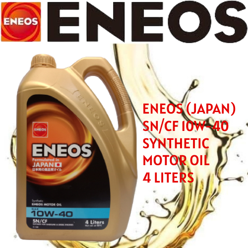 ENEOS (JAPAN) SN/CF 10W-40 SYNTHETIC MOTOR OIL 4 LITERS | Shopee ...