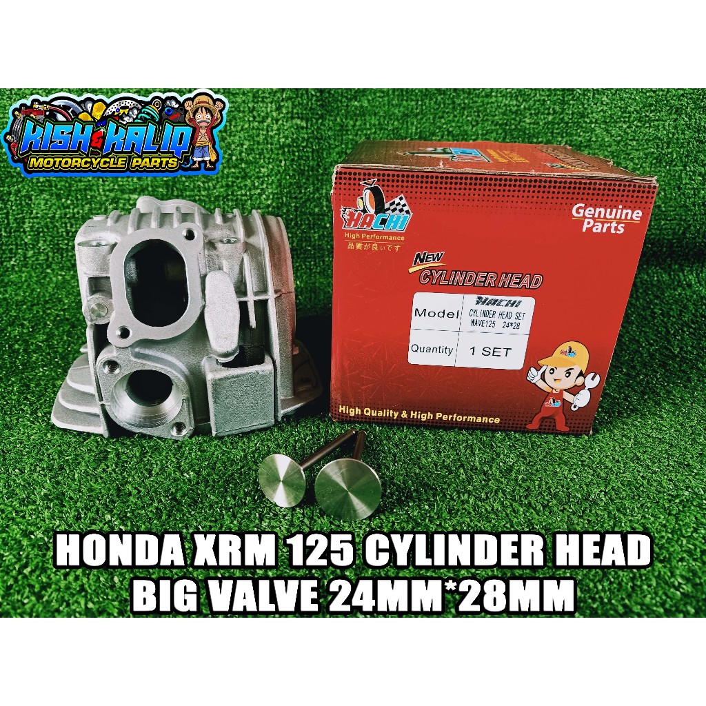 HONDA XRM 125 CYLINDER HEAD BIG VALVE 24MM*28MM | Shopee Philippines