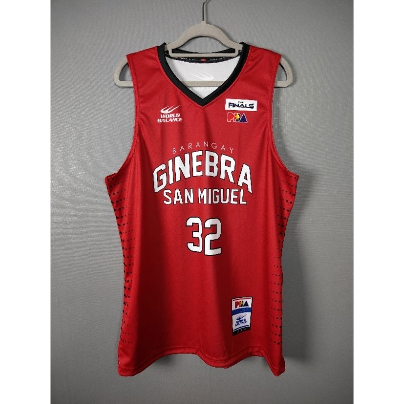 JUSTIN BROWNLEE RED/WHITE CHAMPION BARANGAY GINEBRA JERSEY 2023 ...