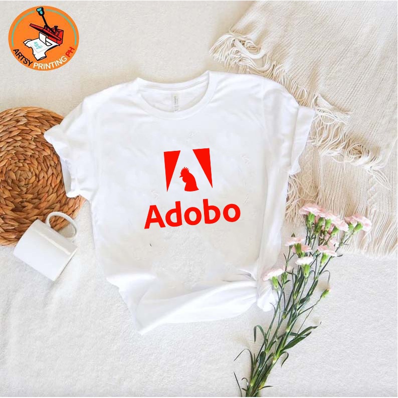 ARTSY- ADOBE ADOBO SPOOF BRAND DESIGN UNISEX SHIRT | Shopee Philippines