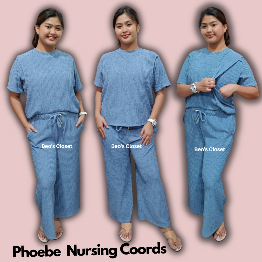 PHOEBE PLUS SIZE Breastfeeding Coordinates Nursing Terno Pants / Lounge ...