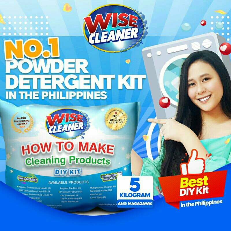 DIY WISE CLEANER POWDER DETERGENT KIT | Shopee Philippines