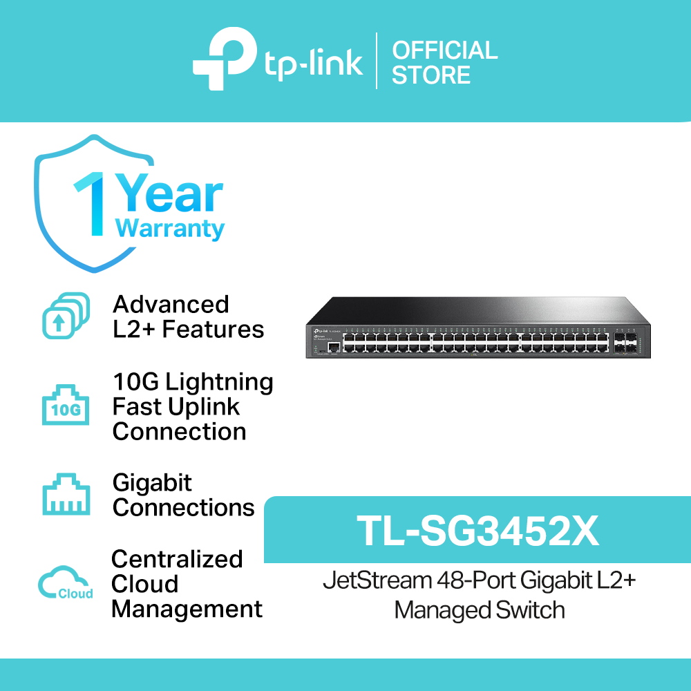 TP-Link | TL-SG3452X | JetStream | 48-Port | Gigabit | L2+ | Managed ...