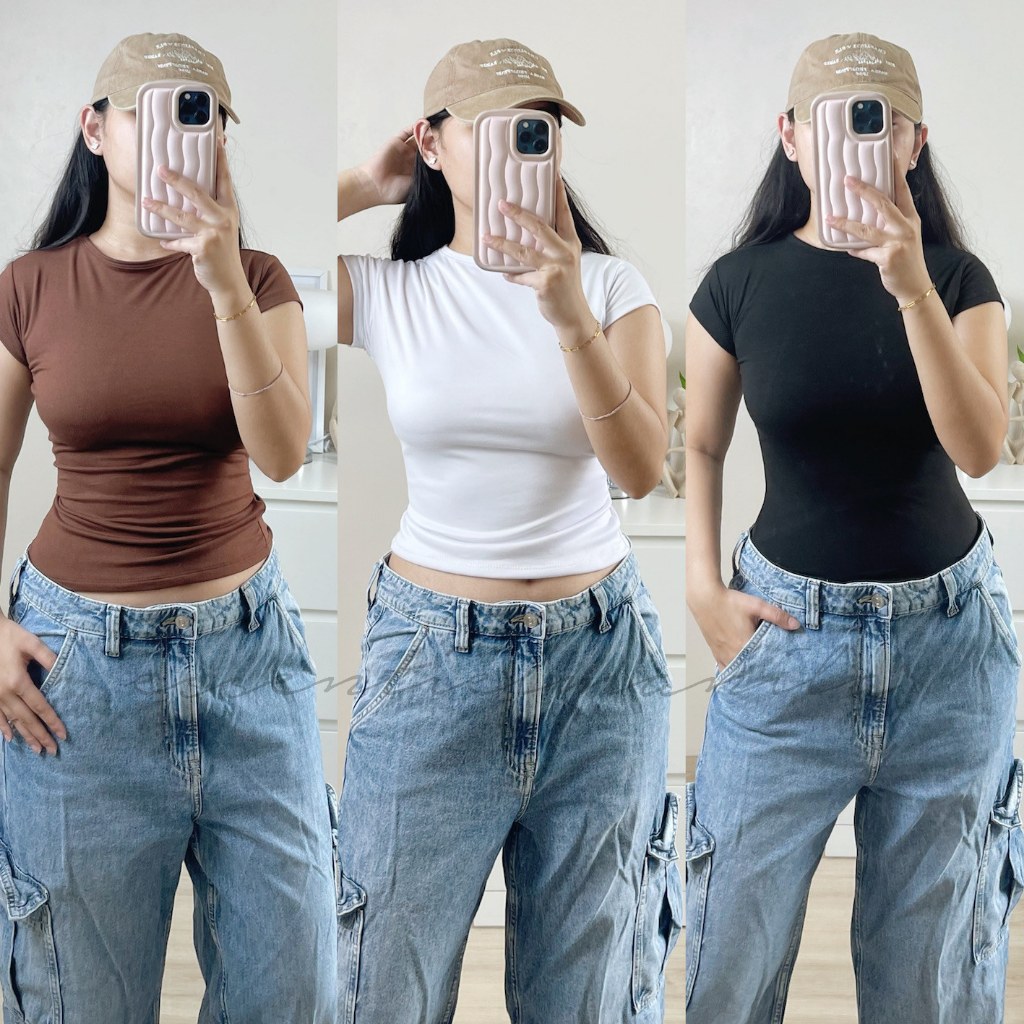 ESSENTIELMANILA Basic Full Length Top EM341 | Shopee Philippines